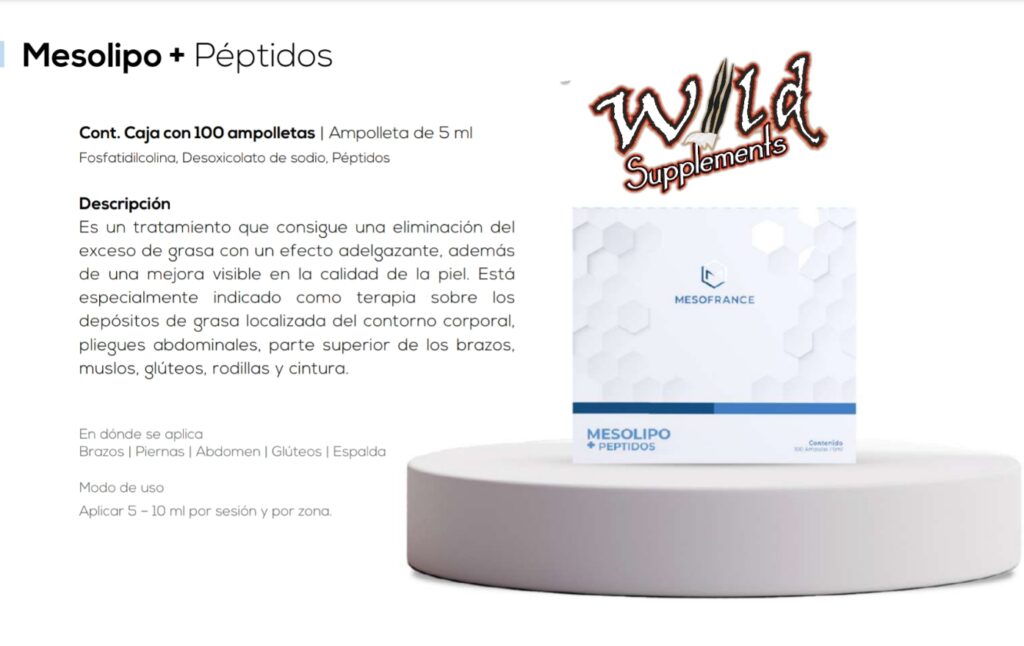 meso lipo mas peptidos blister de 10 ampolletas